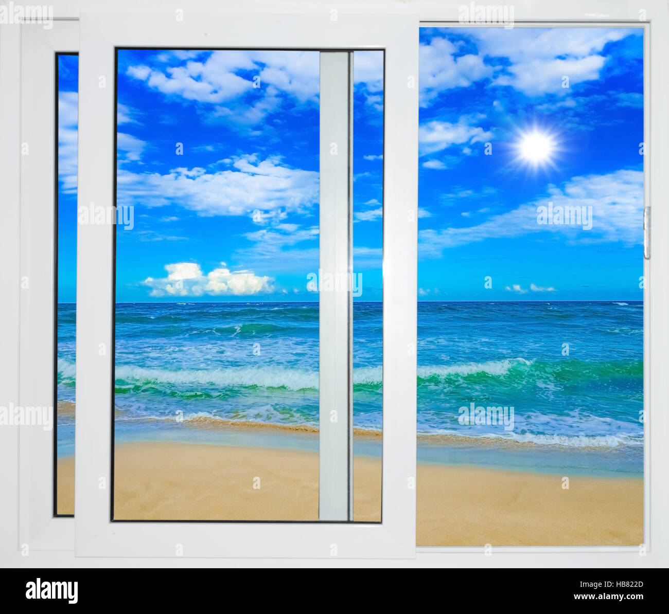 Ocean view window Stock Photo - Alamy