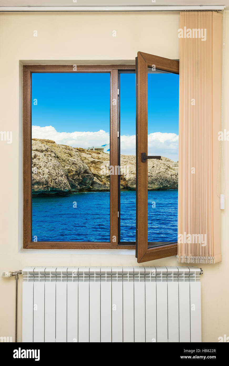 Ocean view window Stock Photo - Alamy