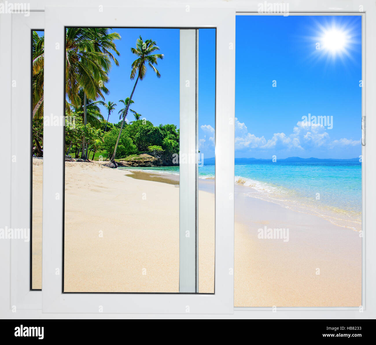 Ocean view window Stock Photo - Alamy
