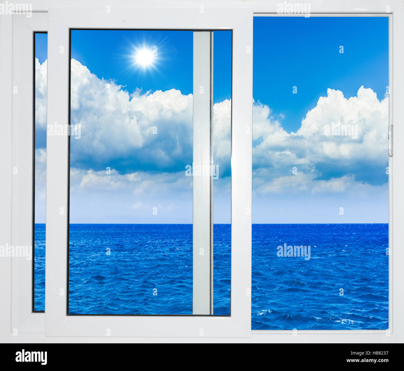 Ocean view window Stock Photo - Alamy