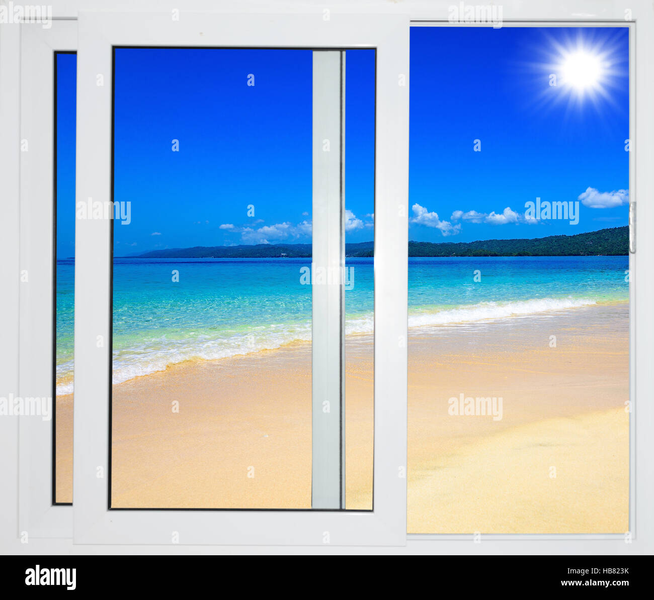 Ocean view window Stock Photo - Alamy