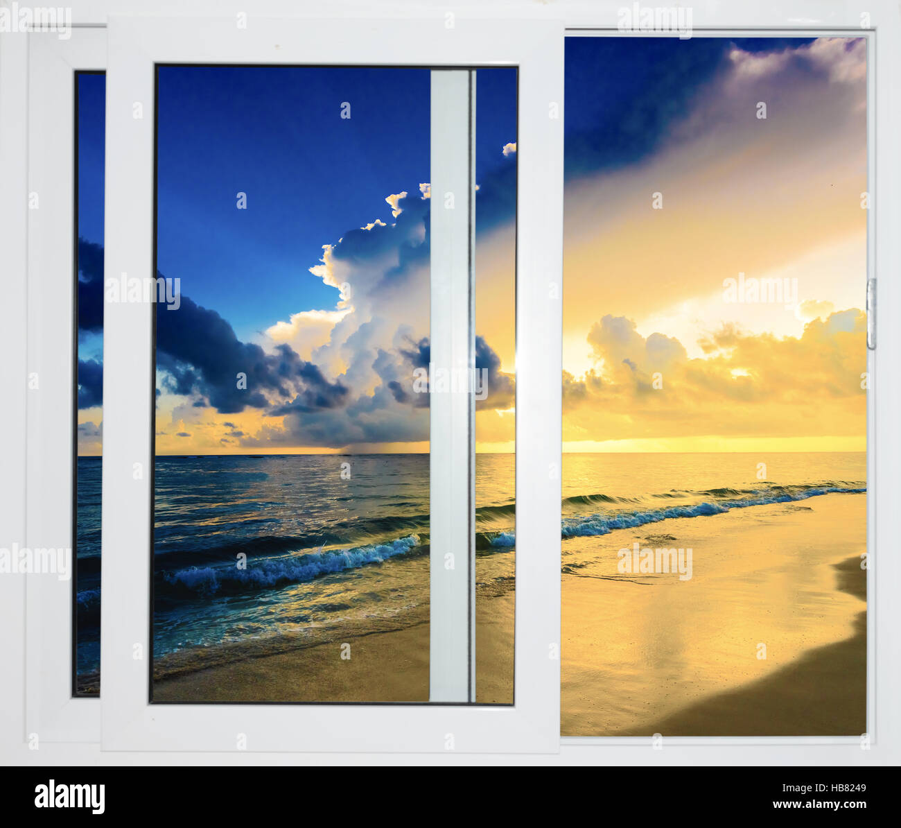 sea sunset from the window Stock Photo - Alamy