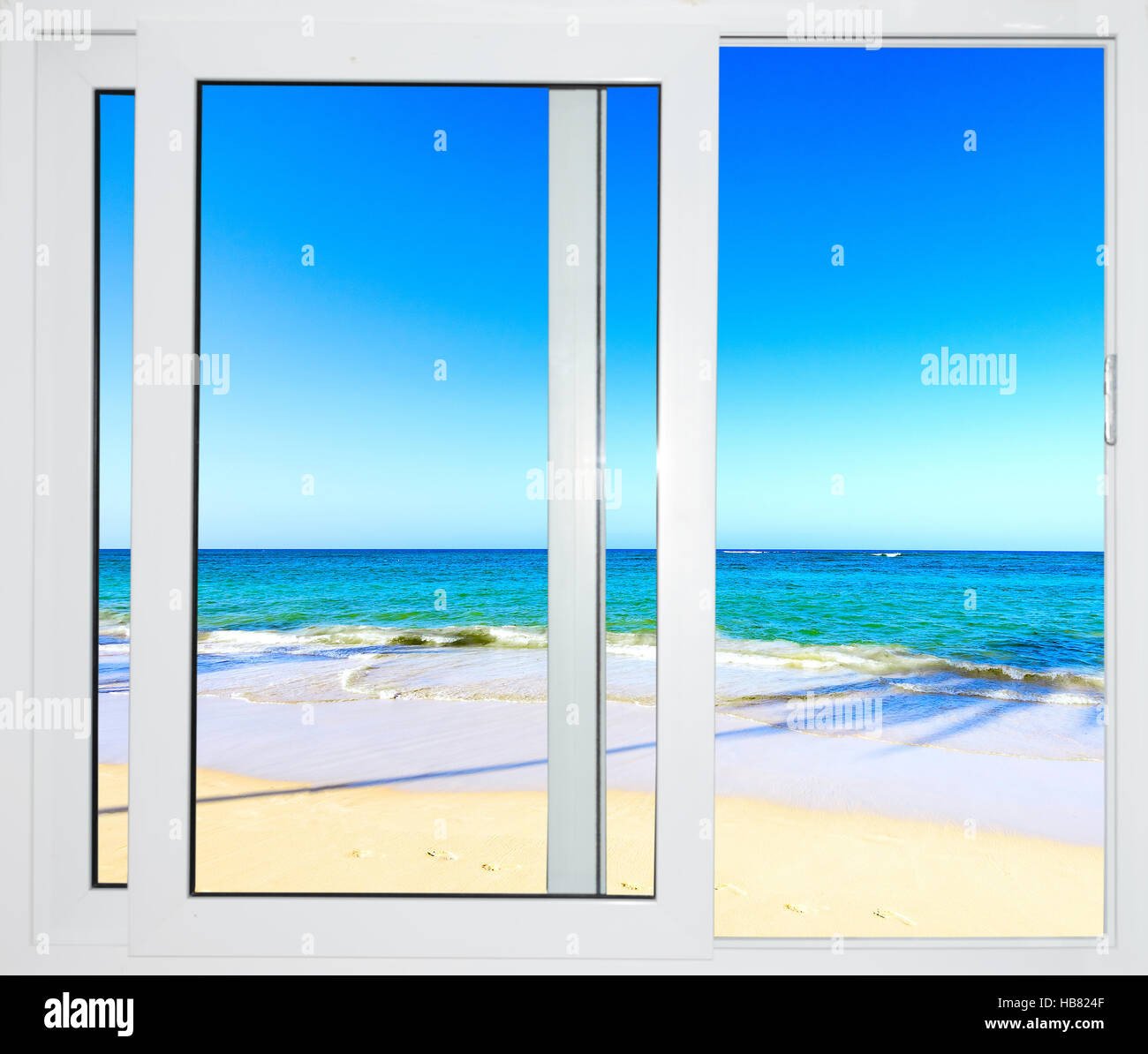 Ocean view window Stock Photo - Alamy