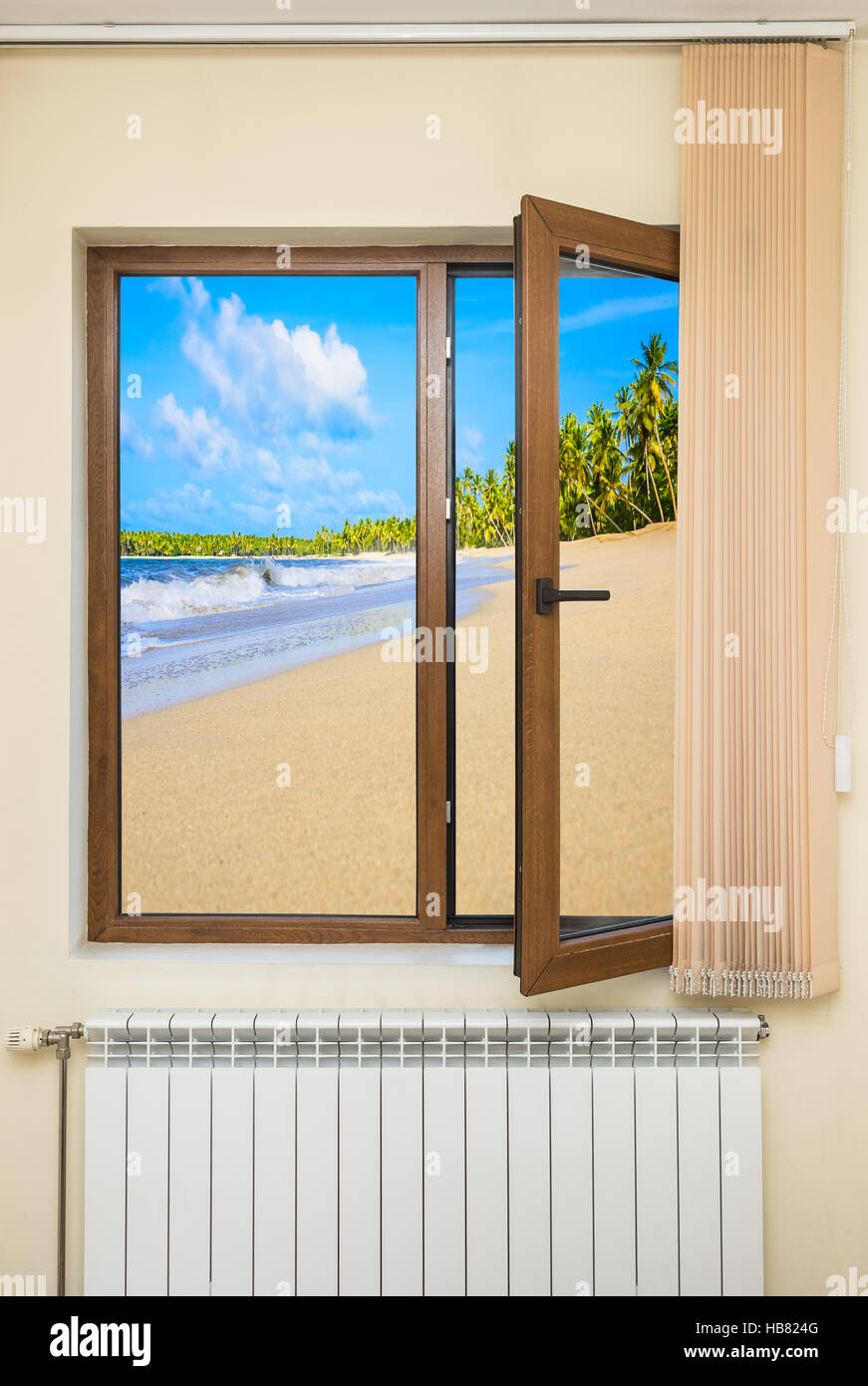 Ocean view window Stock Photo - Alamy