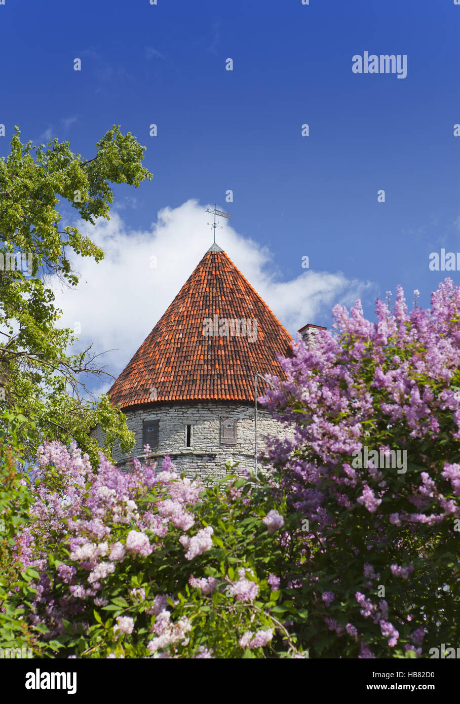 Medieval stone tower facade hi-res stock photography and images - Alamy