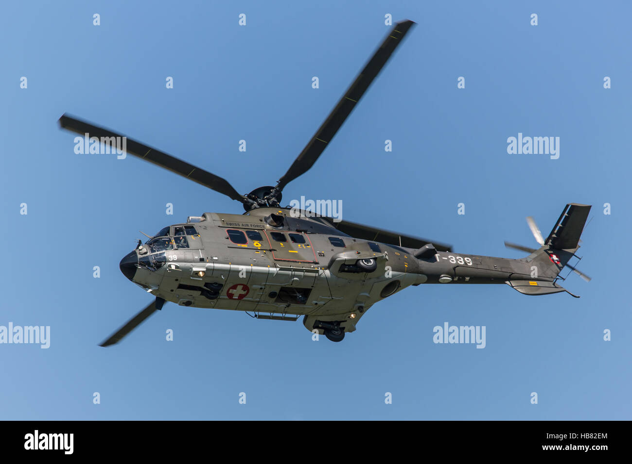 Super Puma Display the Swiss Air Force Stock Photo - Alamy