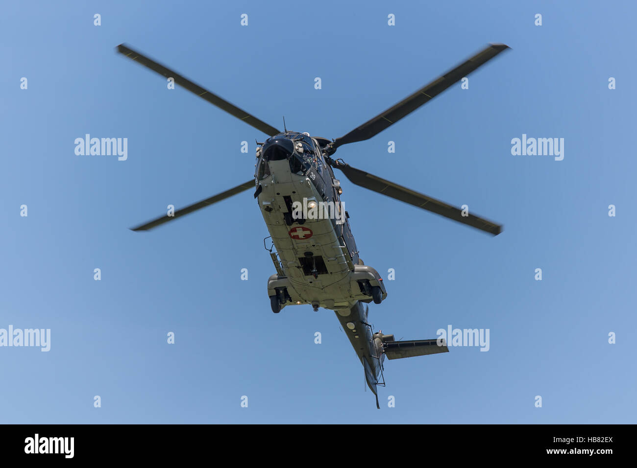 Super Puma Display the Swiss Air Force Stock Photo - Alamy