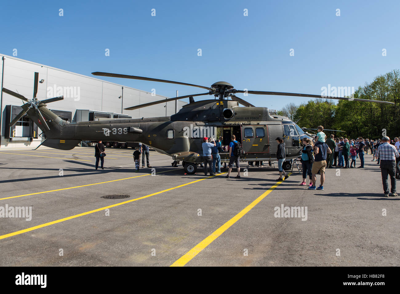 Super Puma Display the Swiss Air Force Stock Photo - Alamy