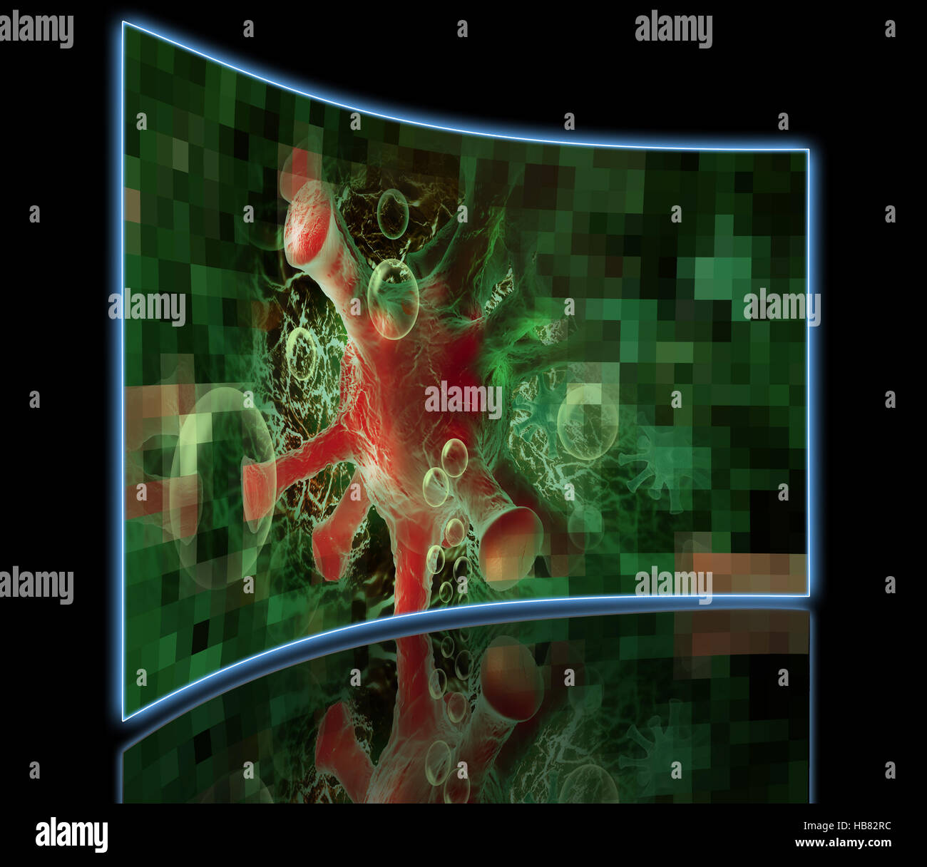 cancer cell pixelated Stock Photo - Alamy
