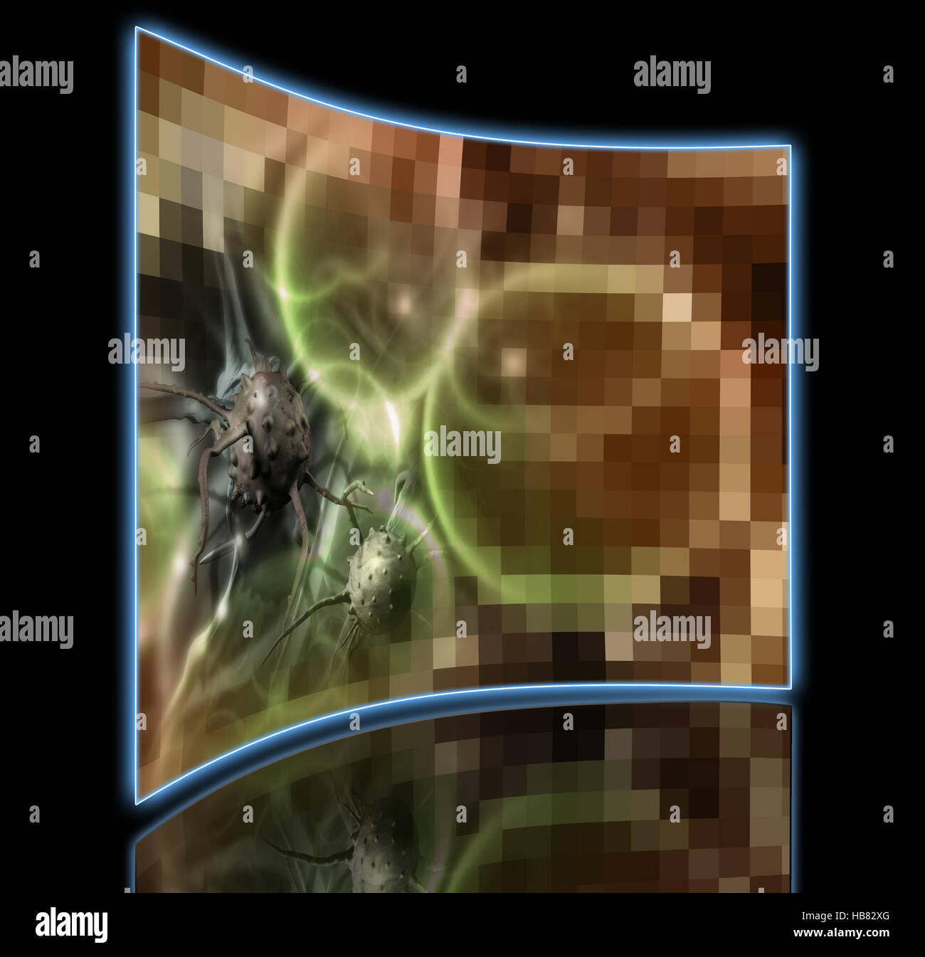 cancer cell pixelated Stock Photo - Alamy