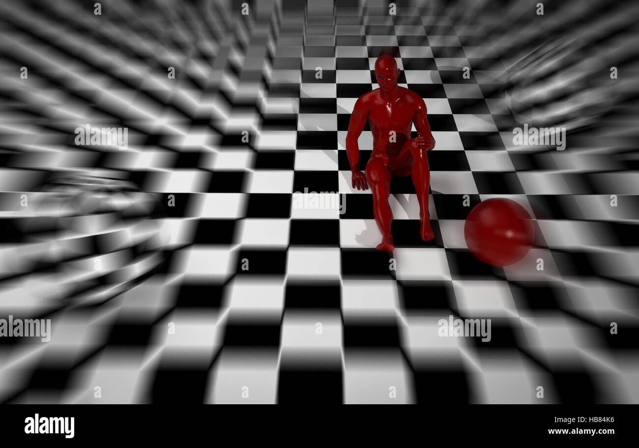 Checkered art composition Stock Photo - Alamy