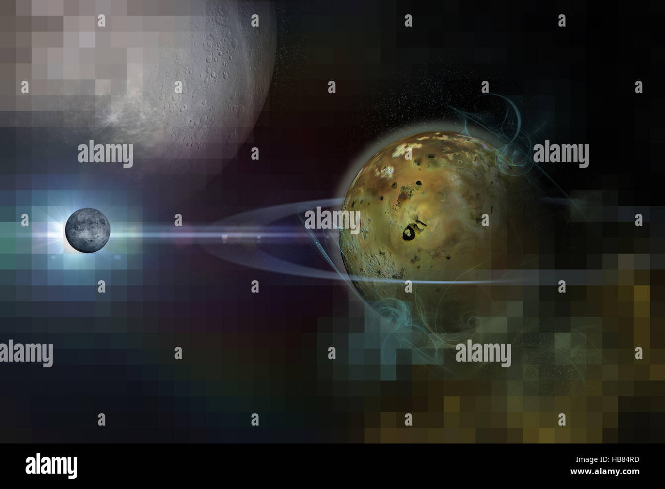 planet with rings Stock Photo - Alamy