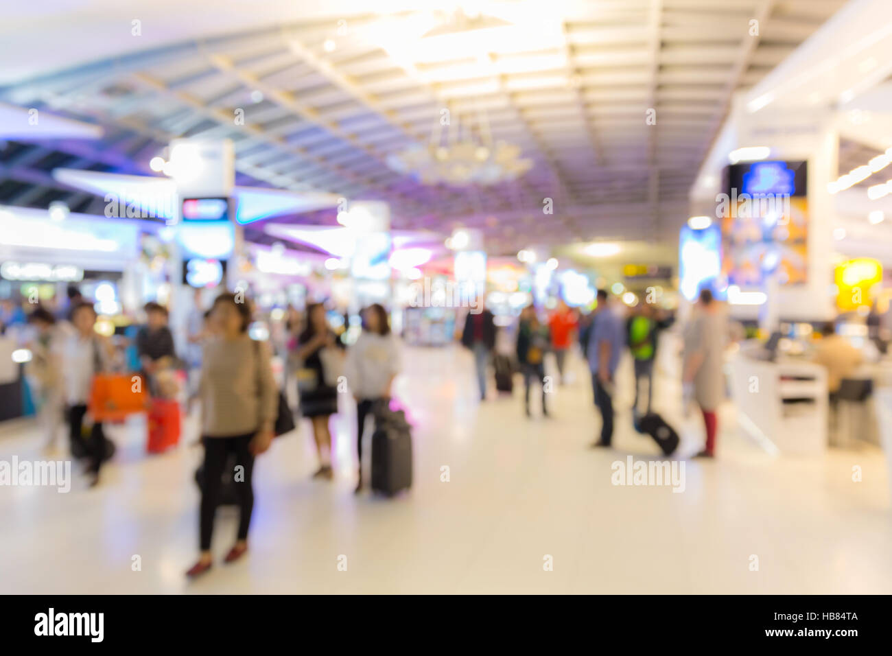 airport boarding area Blurred background Stock Photo - Alamy