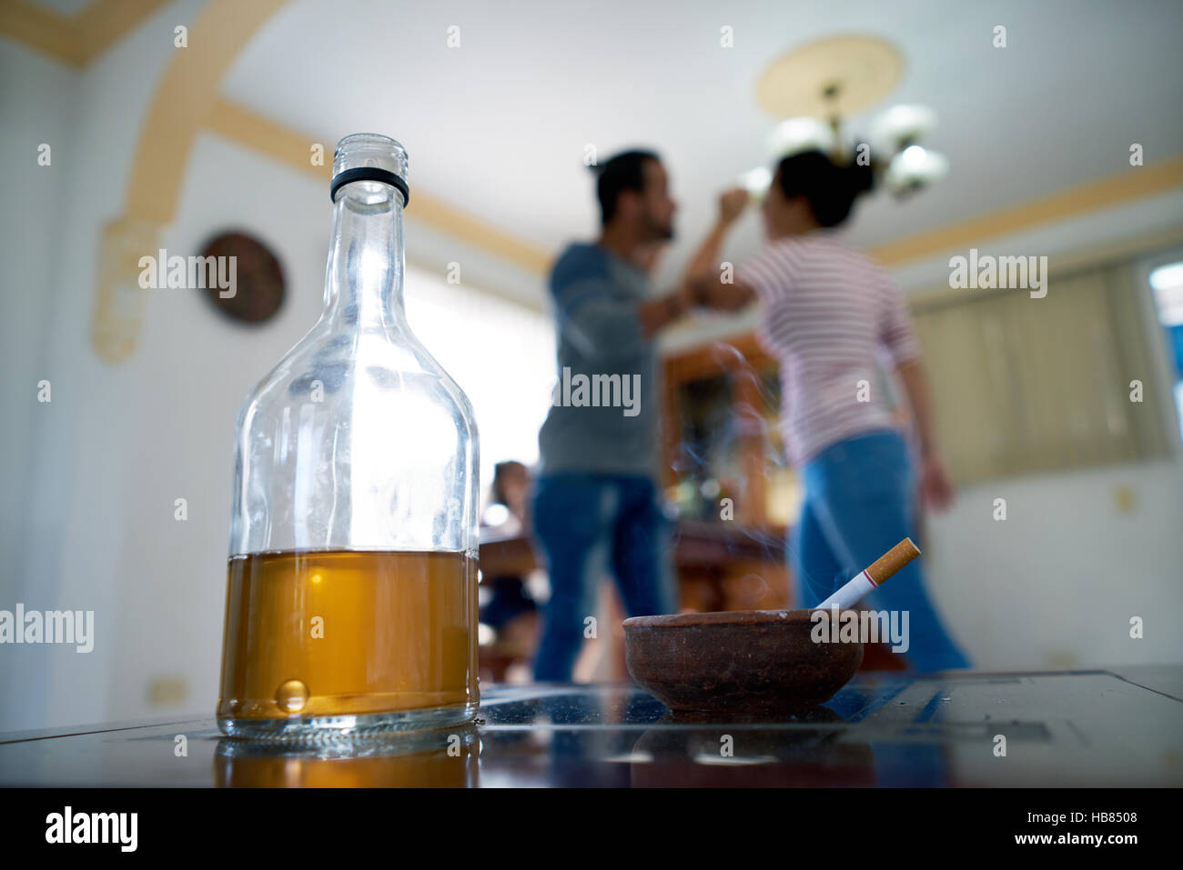 Social issues, abuse and violence on women, young drunk man hitting and ...