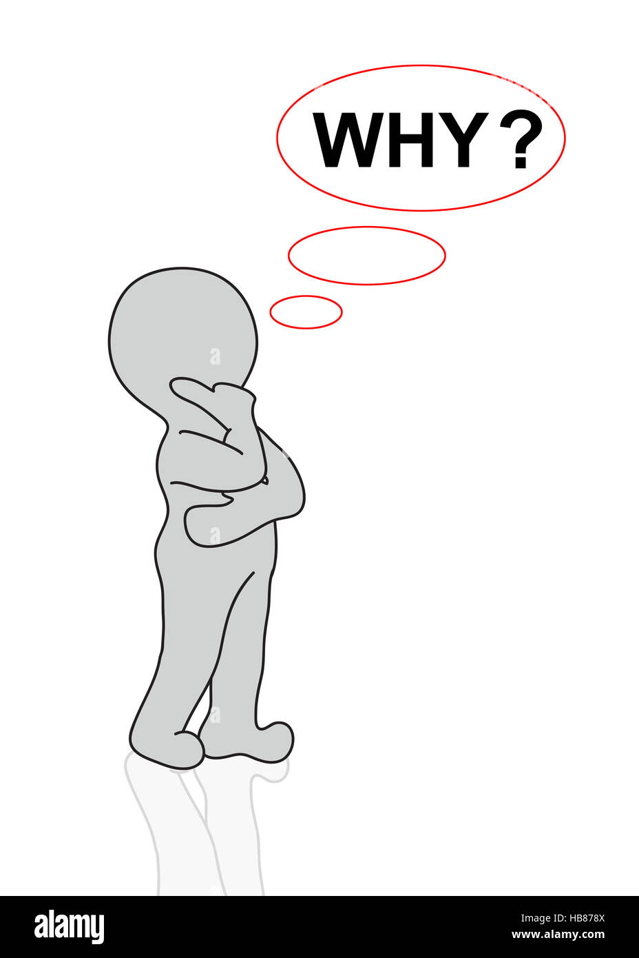 Cartoon confused man thought bubble hi-res stock photography and images ...