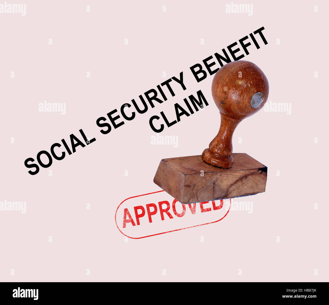 Social Security Claim Approved Stamp Stock Photo - Alamy