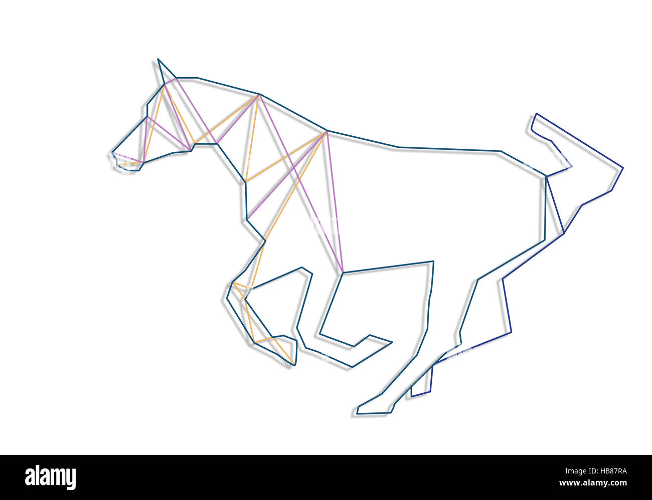 Line art horse Stock Photo - Alamy