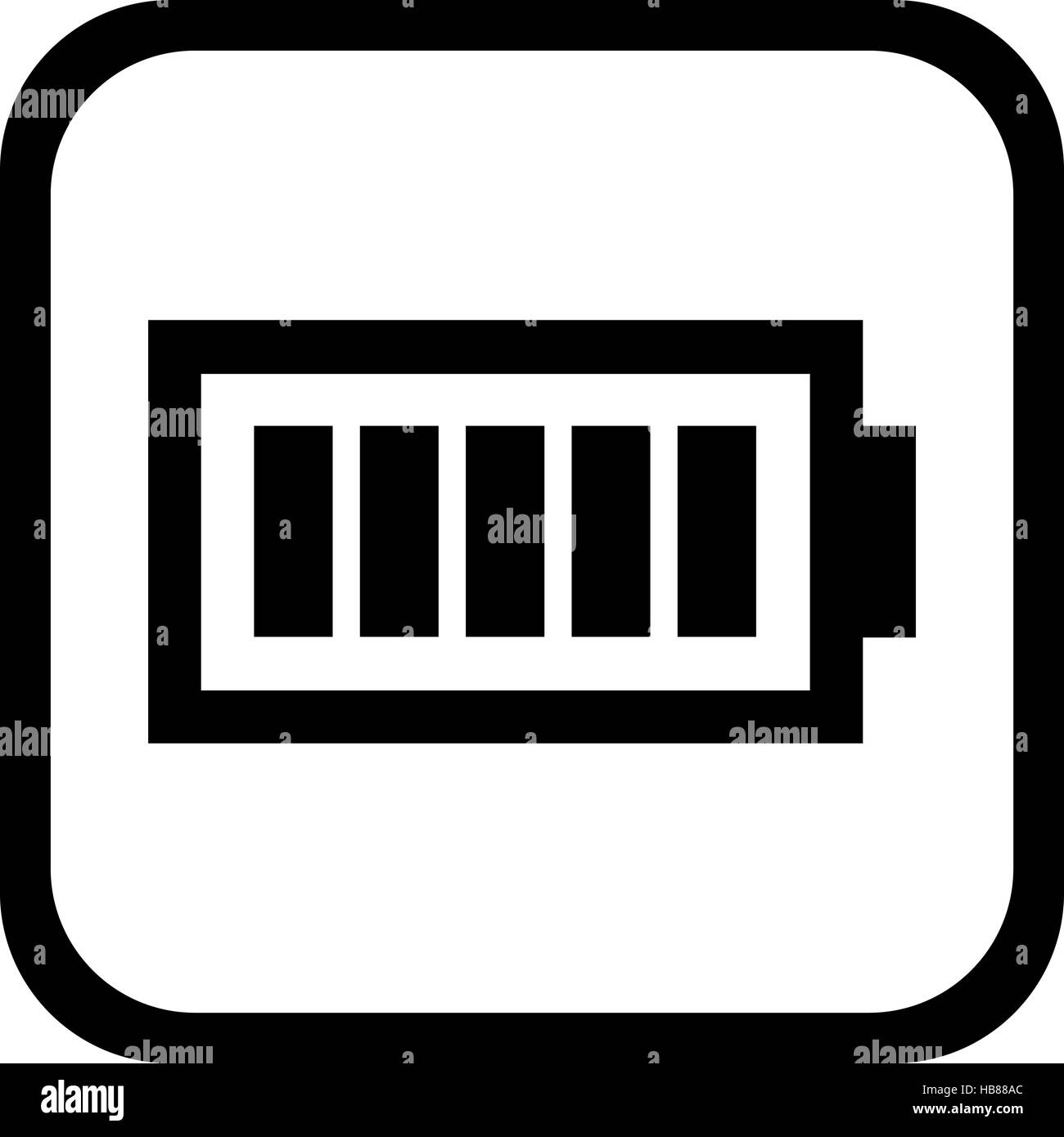 Battery icon, flat design Stock Photo - Alamy