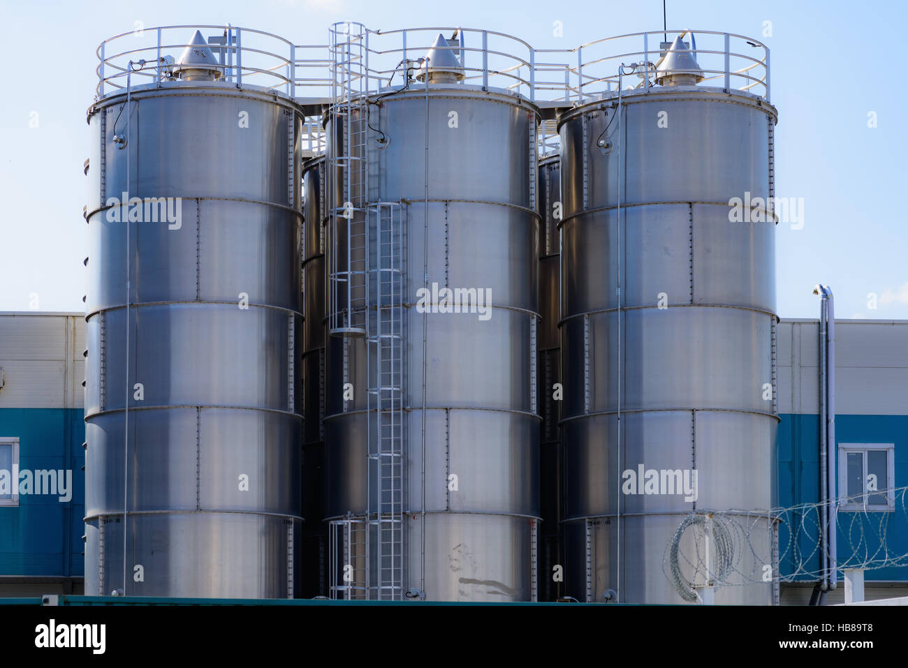 processing plant with a tank Stock Photo - Alamy