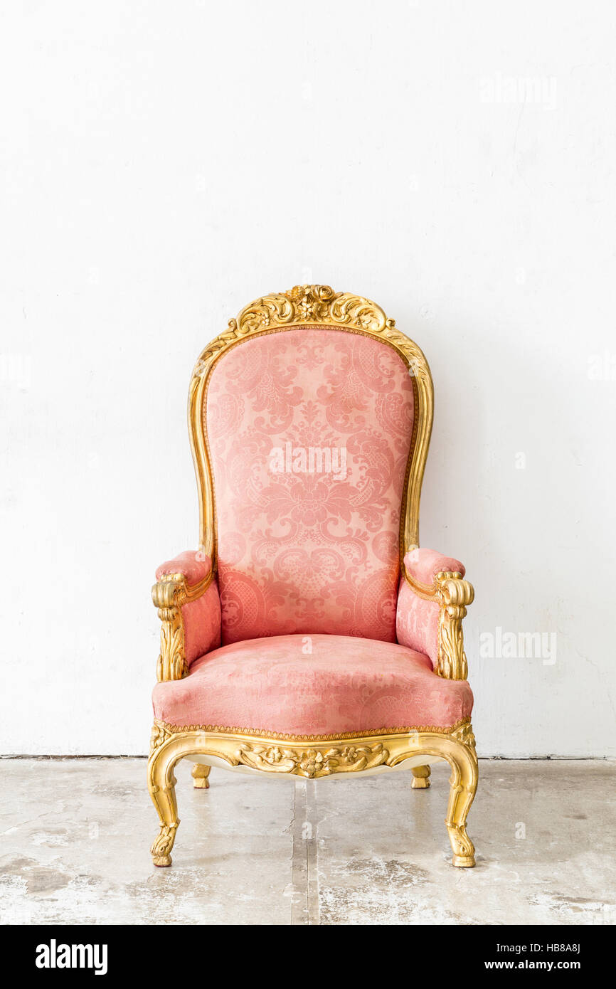 Pink Vintage Chair Stock Photo - Alamy
