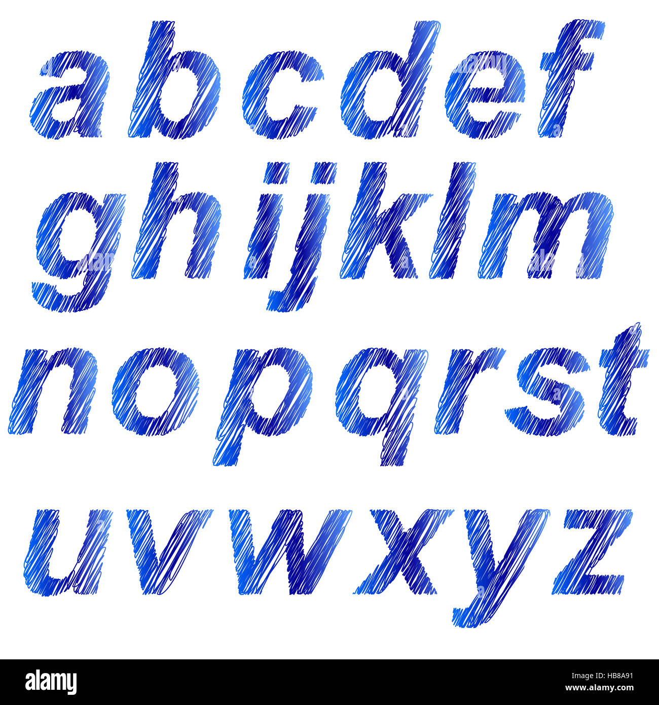 Blue Alphabet Isolated Stock Photo - Alamy