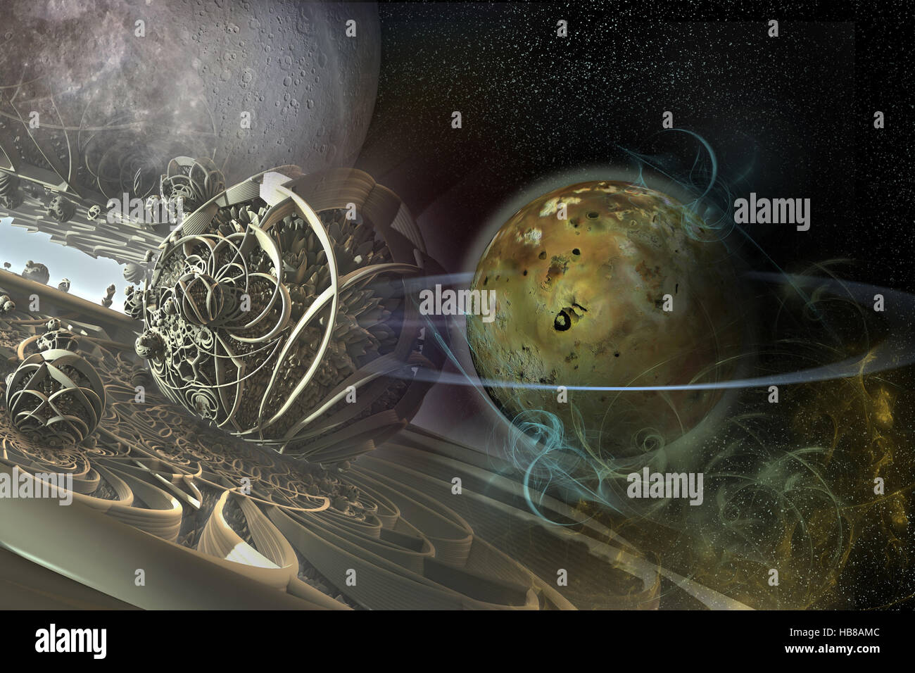 planet with rings Stock Photo - Alamy