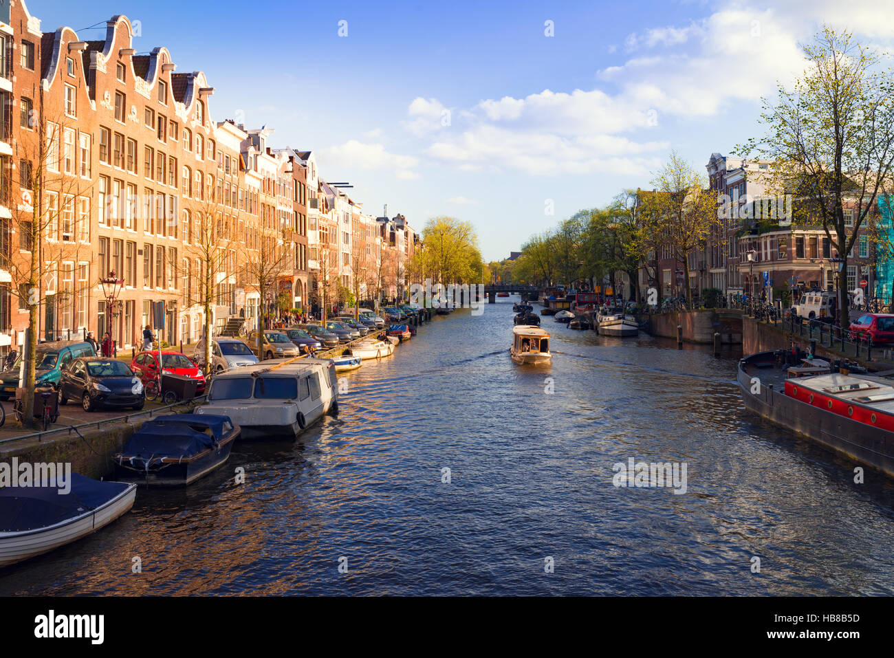 spring evening in amsterdam Stock Photo - Alamy