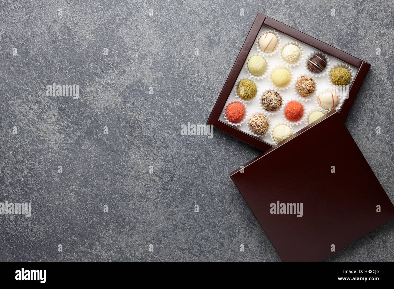 Chocolate truffles mix Stock Photo - Alamy