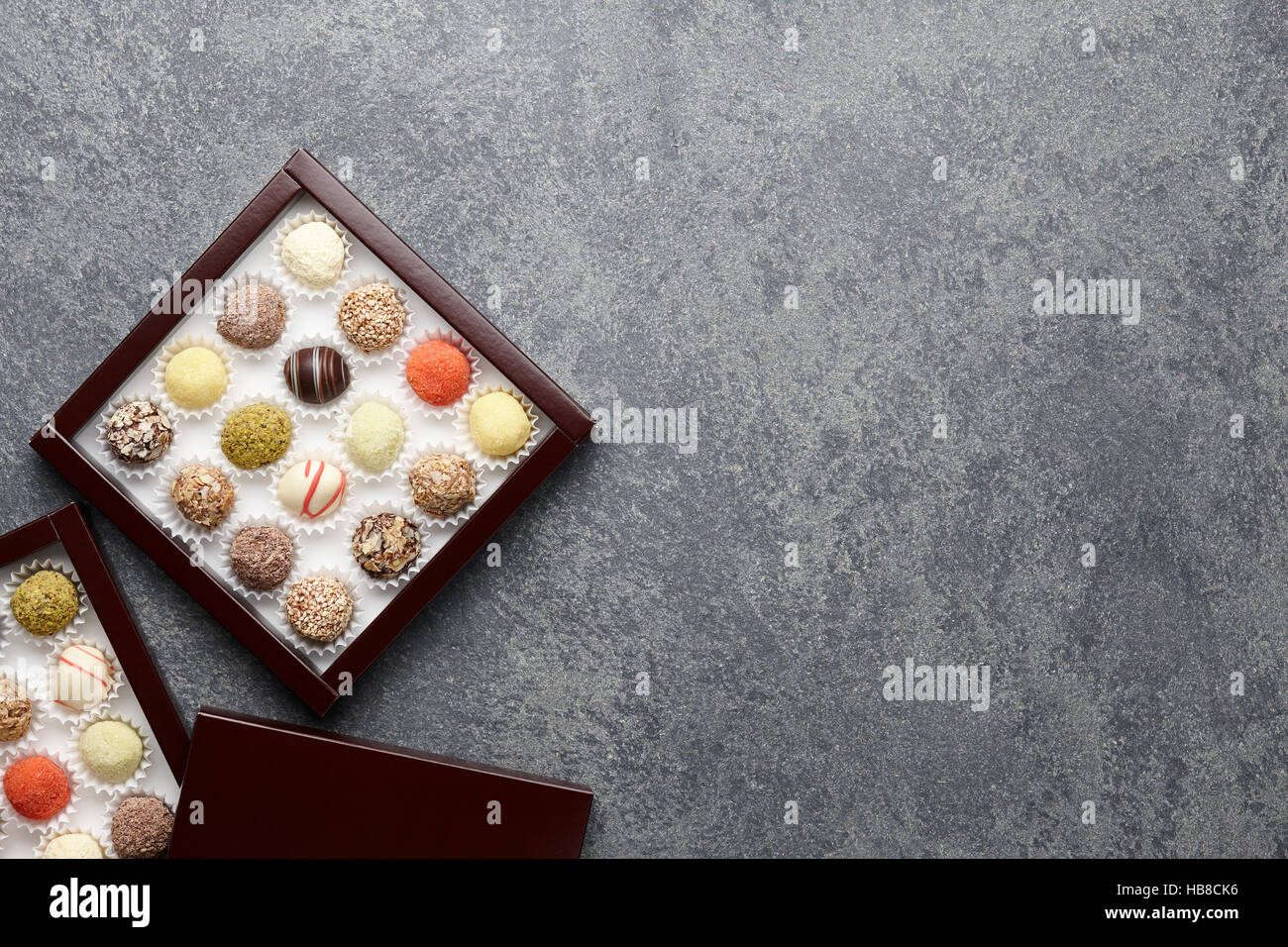 Chocolate truffles mix Stock Photo - Alamy