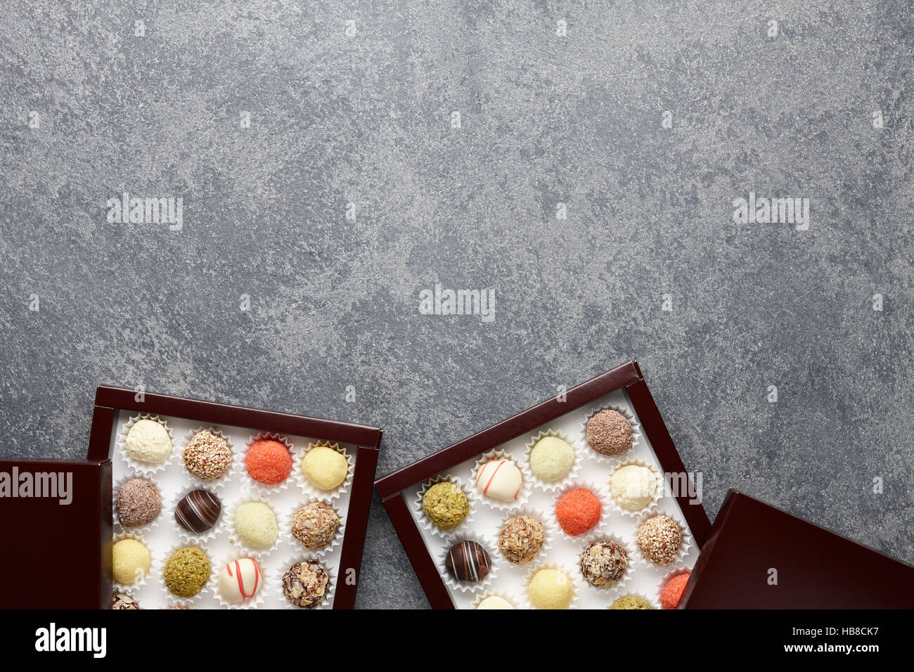Chocolate truffles mix Stock Photo - Alamy