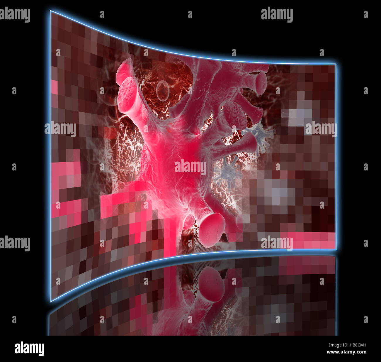 cancer cell pixelated Stock Photo - Alamy