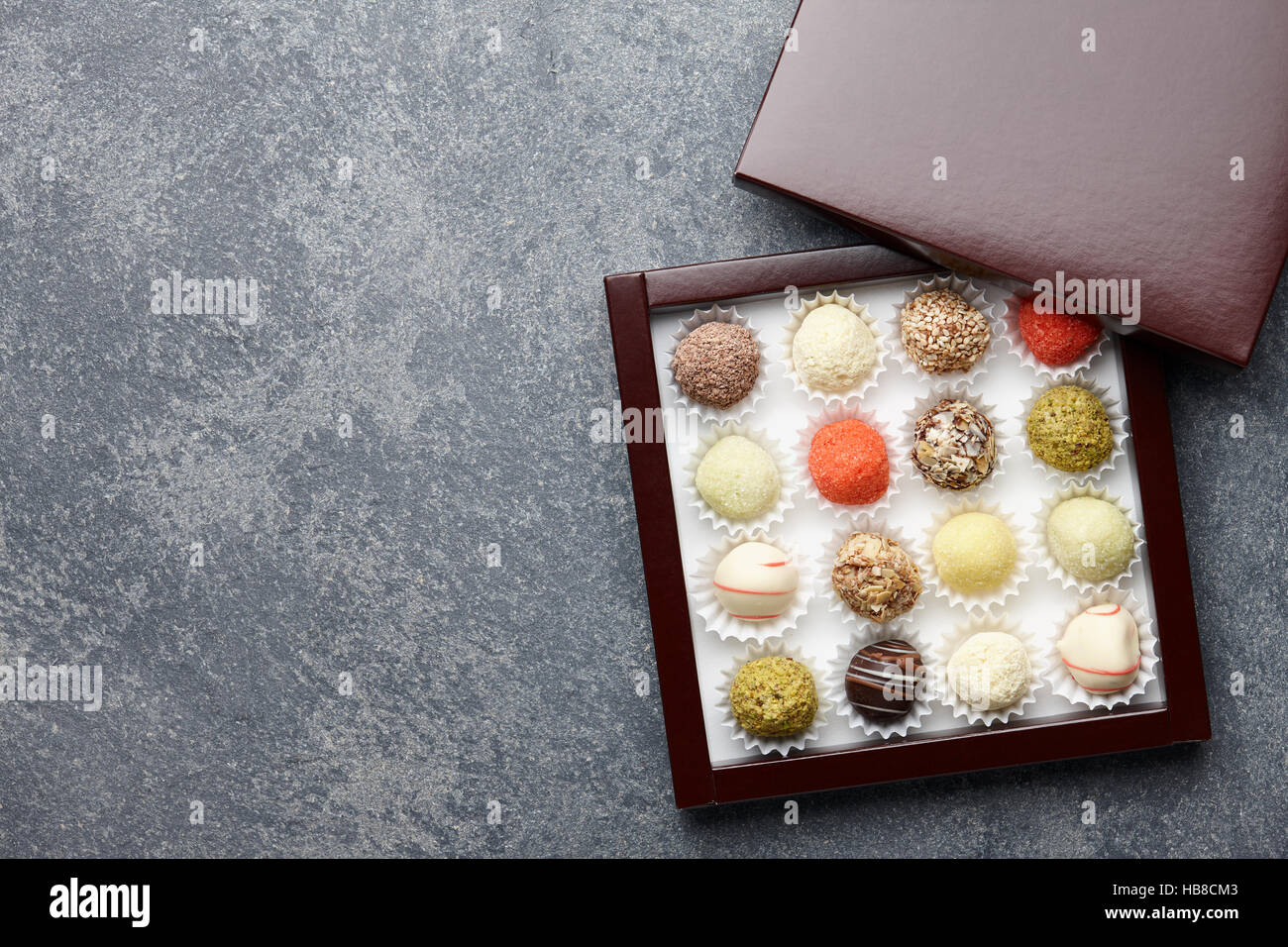 Chocolate truffles mix Stock Photo - Alamy