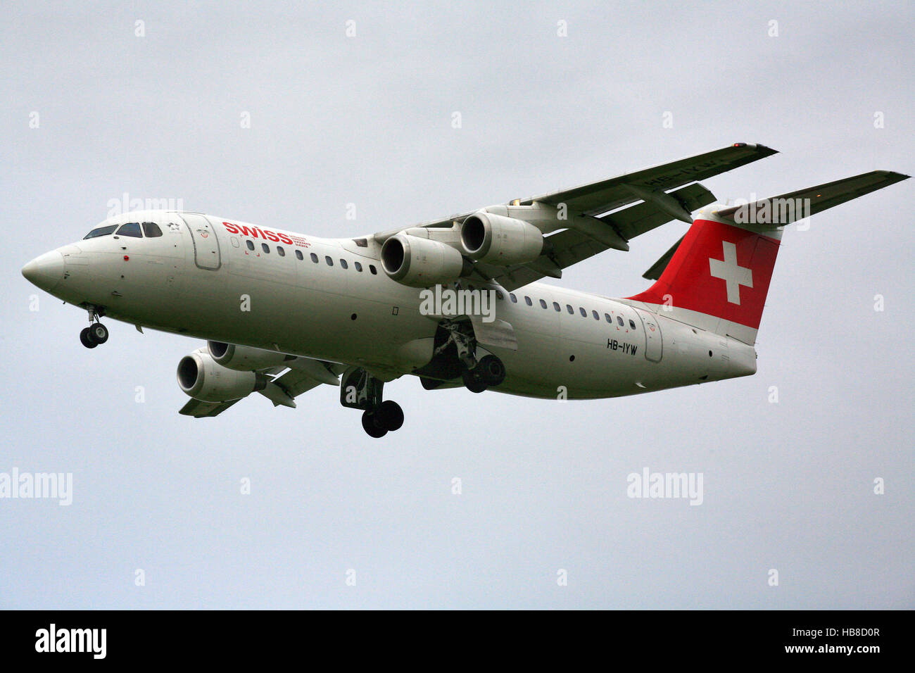 Avro RJ100 is approaching Zuerich Airport Stock Photo - Alamy