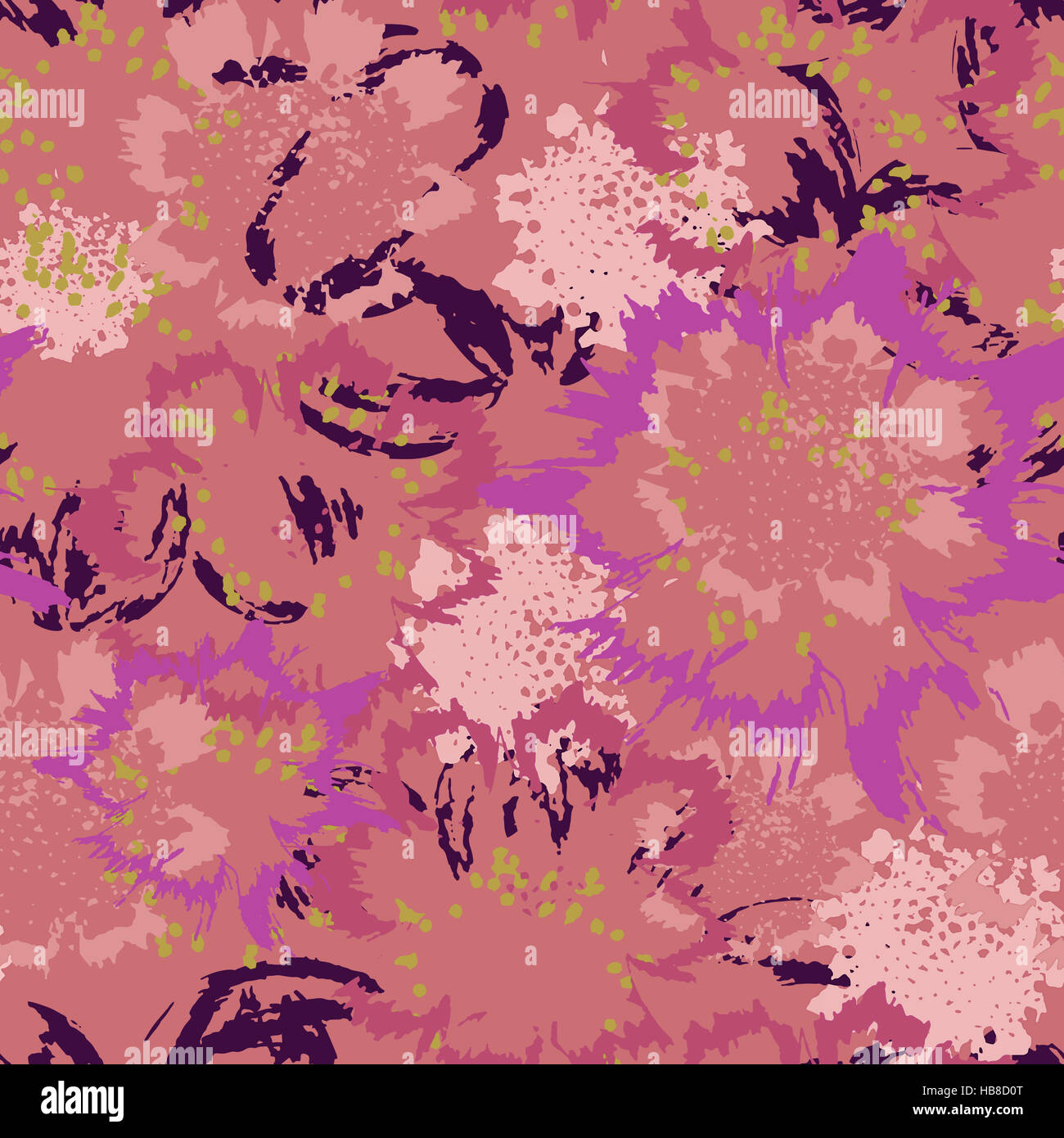 seamless pattern with flowers Stock Photo - Alamy