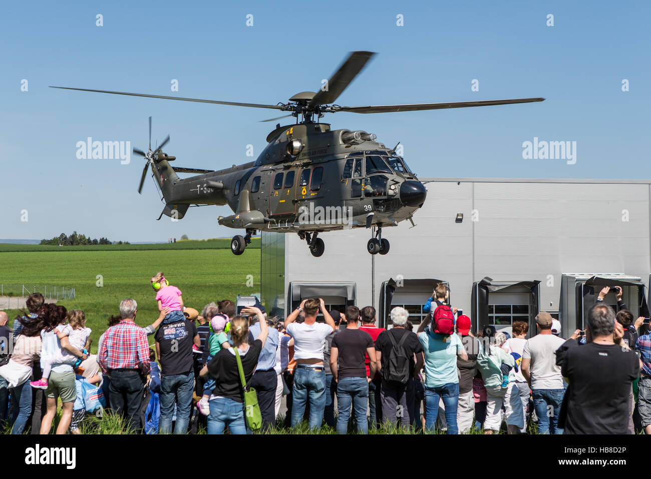 Super Puma Display the Swiss Air Force Stock Photo - Alamy