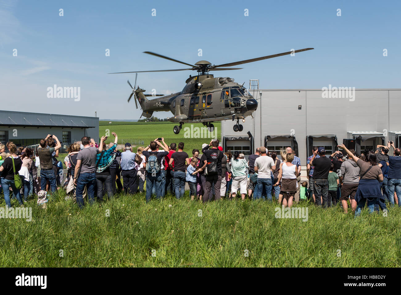 Super Puma Display the Swiss Air Force Stock Photo - Alamy