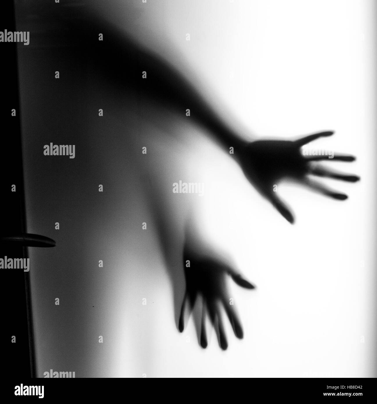 hands on the glass Stock Photo - Alamy