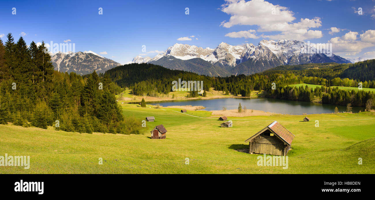 wide panorama landscape in alps mountains Stock Photo - Alamy