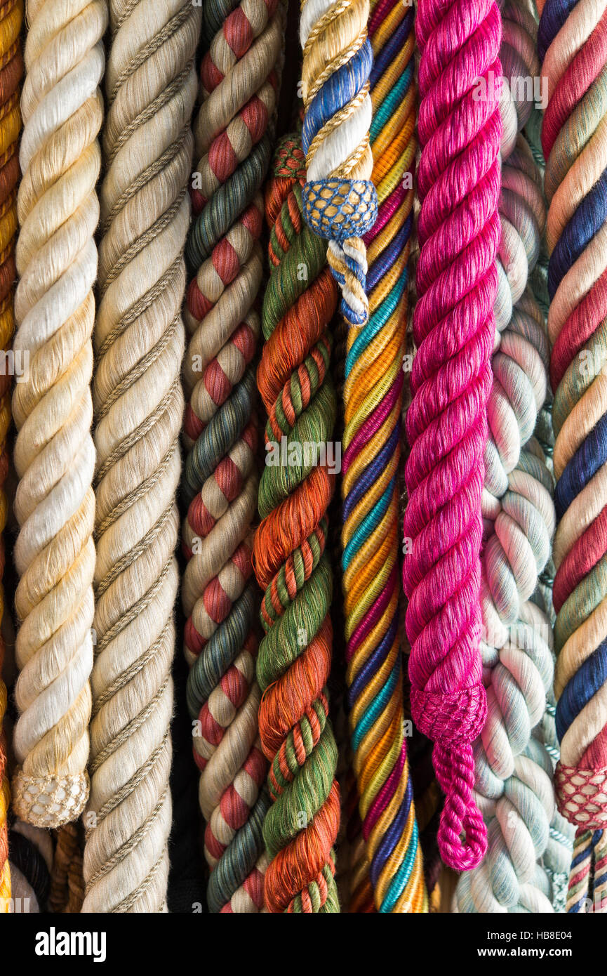 Passementerie, stair ropes and barrier ropes in various colours ...