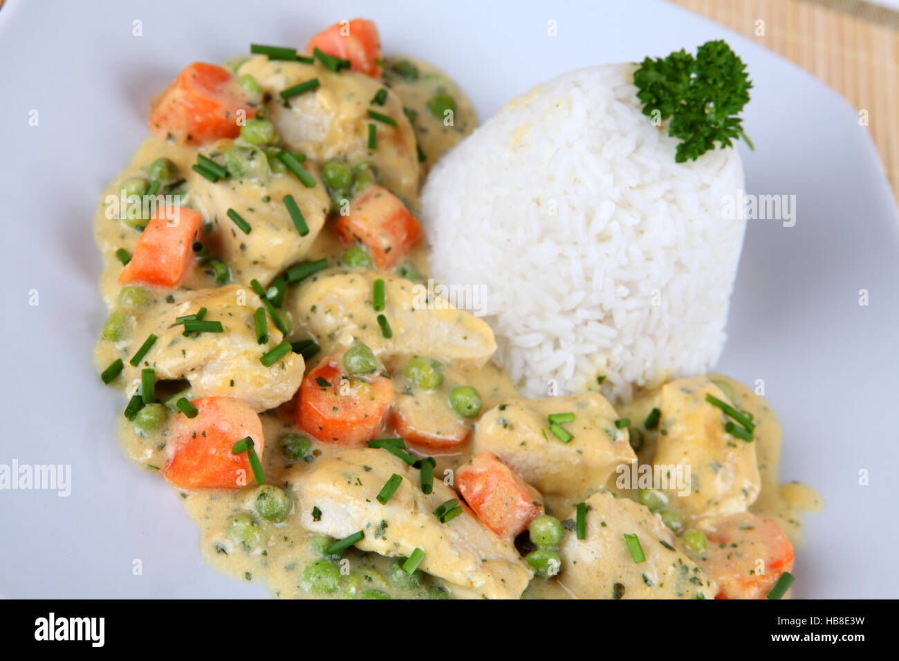Chicken with rice Stock Photo - Alamy