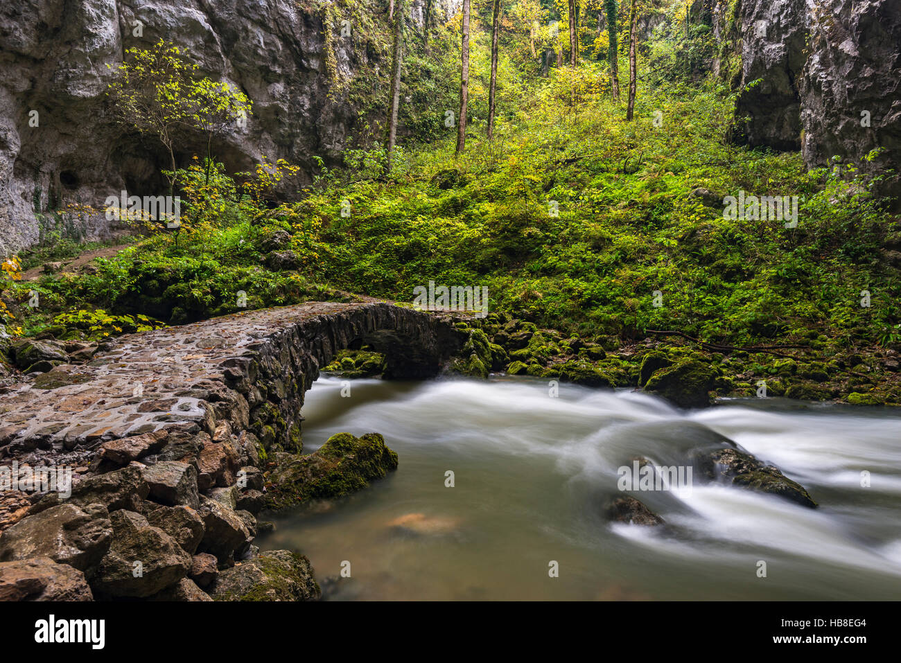 Old bridge, River Rak, Rakov Skocjan, Littoral–Inner Carniola ...