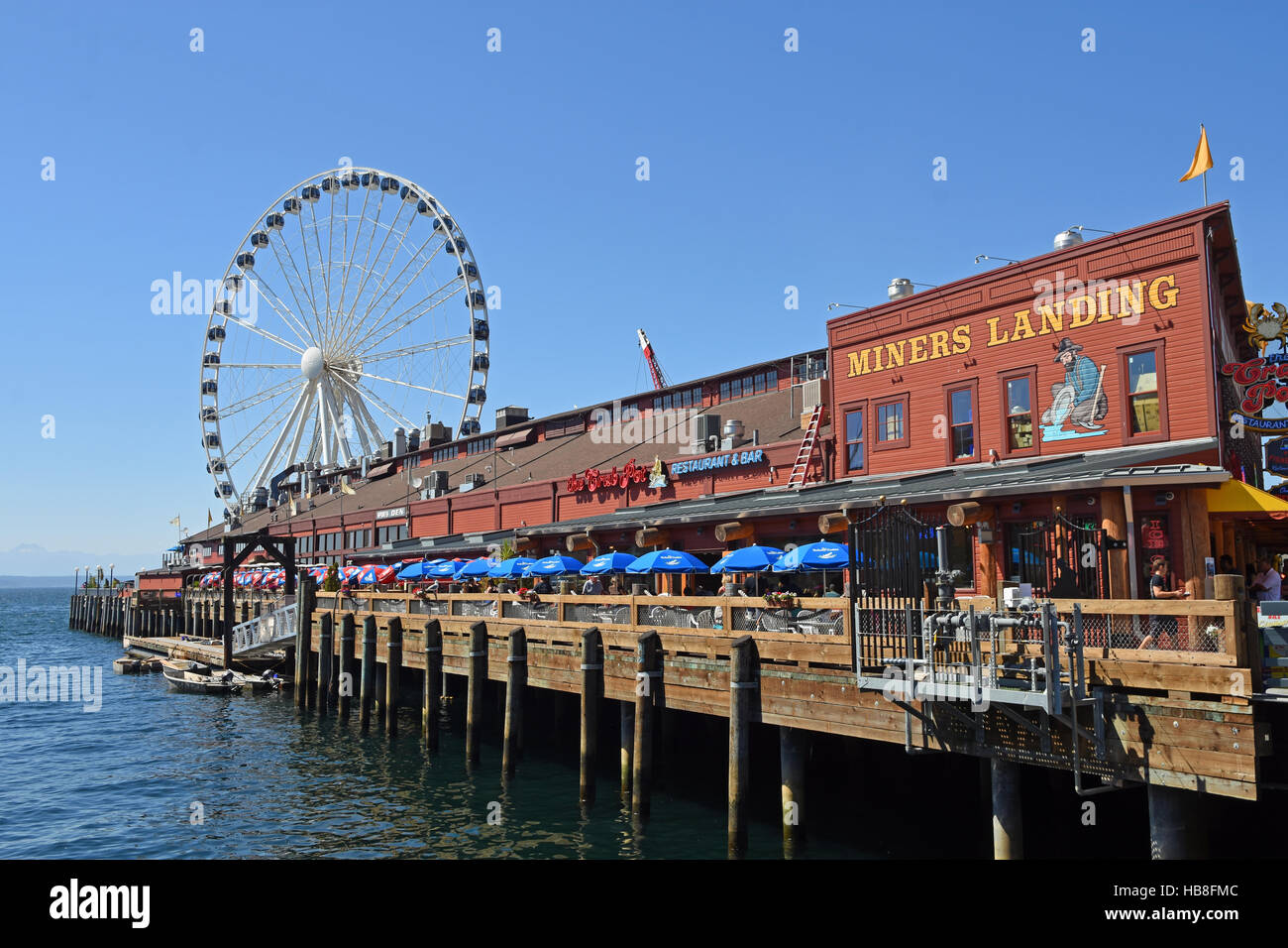 Miners Landing on Pier 57, Seattle, Washington, USA Stock Photo - Alamy