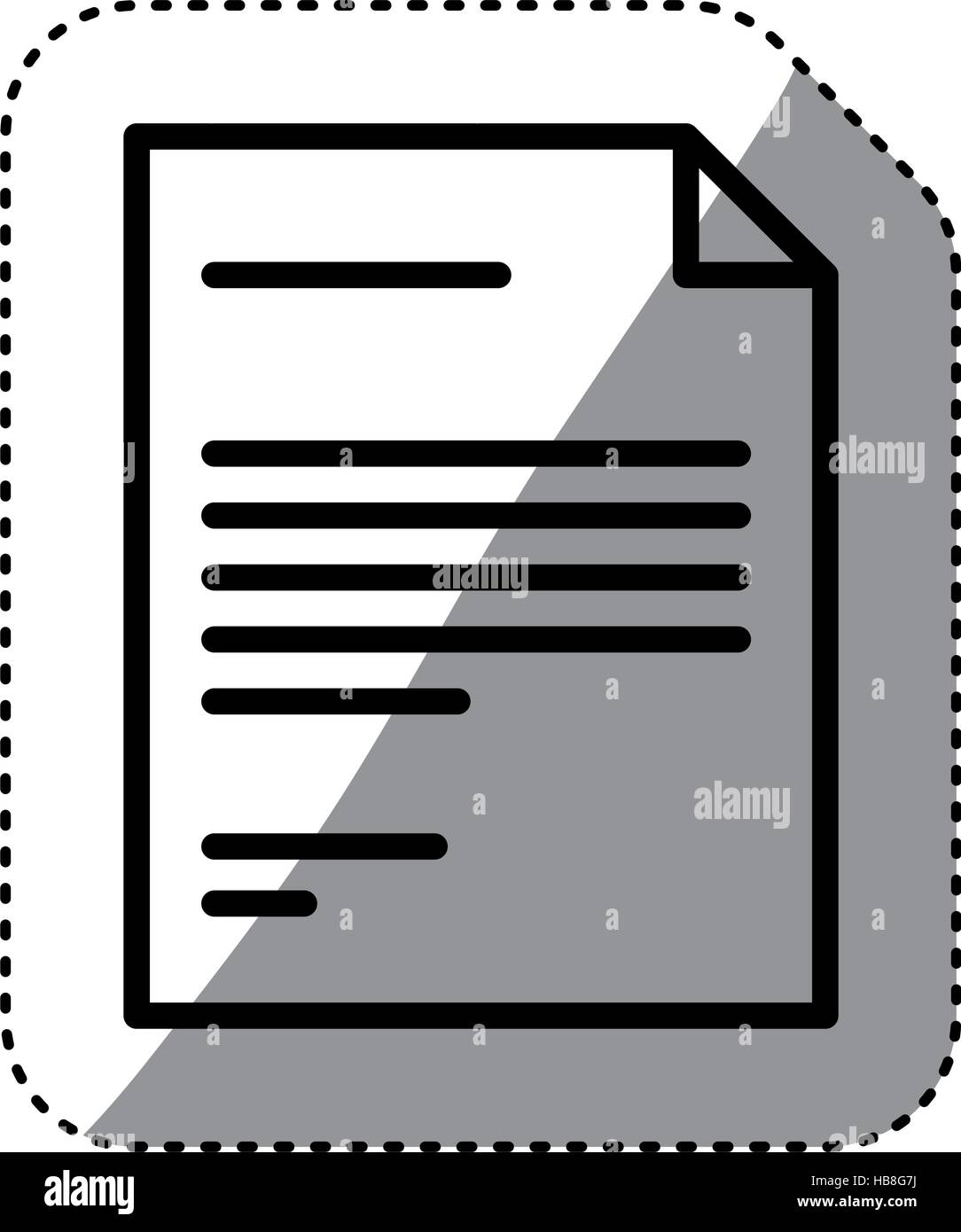 Piece of paper icon. Document data archive office and information theme ...