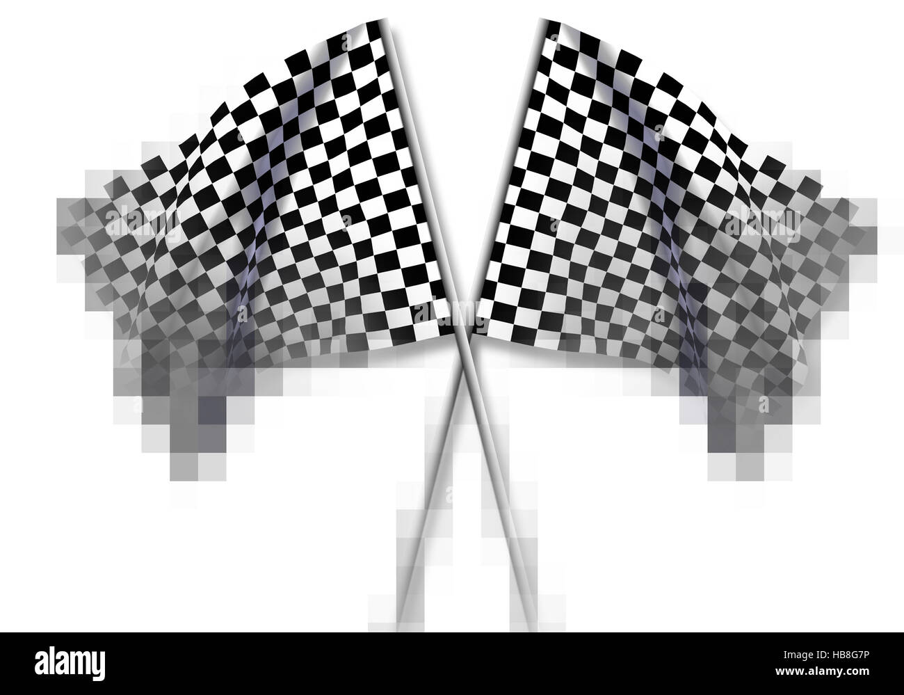 Two large Checkered Flag Stock Photo - Alamy