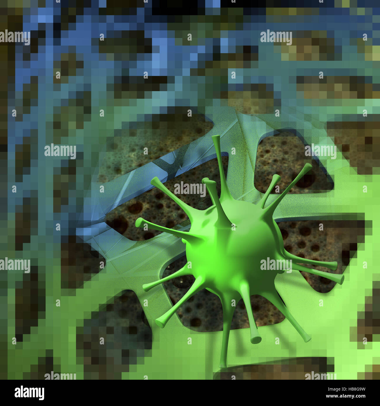 cancer cell pixelated Stock Photo - Alamy