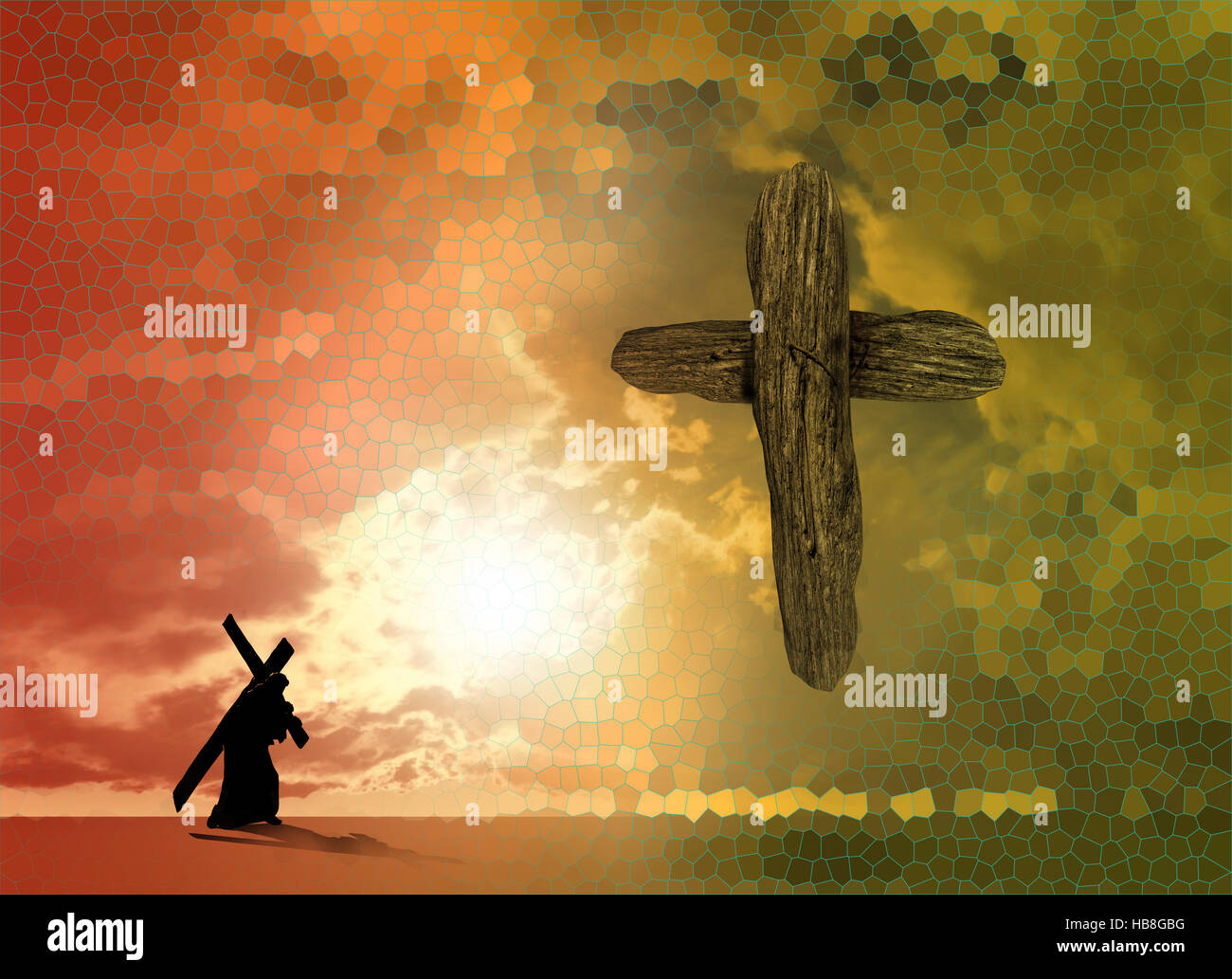 Carrying the Cross Stock Photo - Alamy