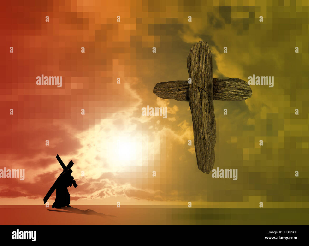 Carrying the Cross Stock Photo - Alamy
