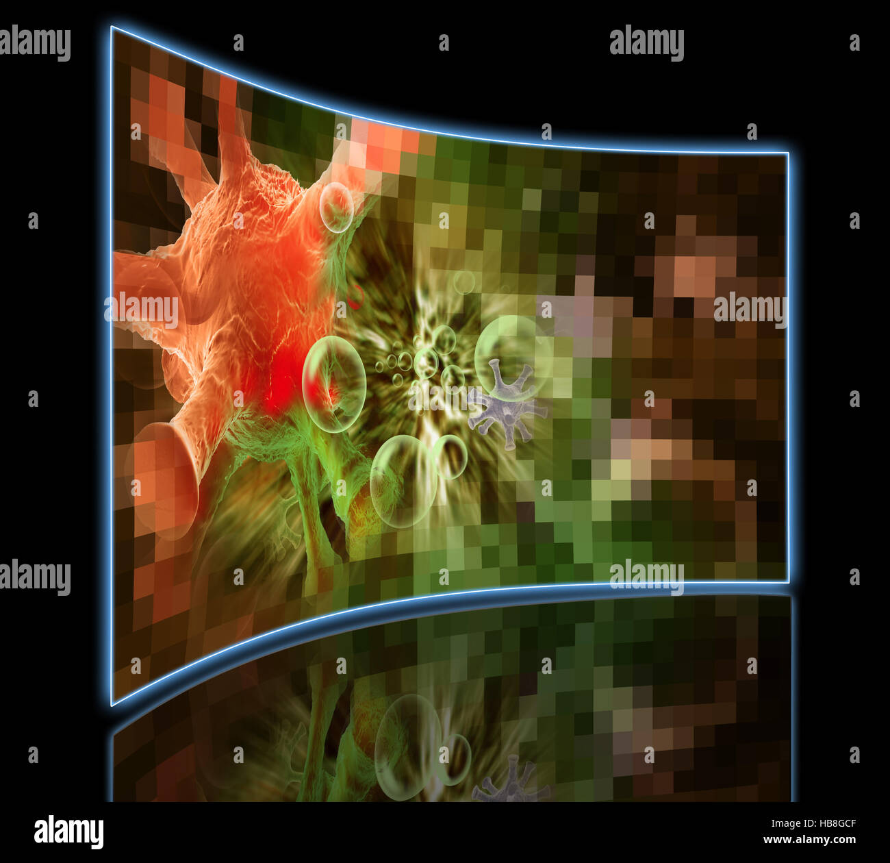 cancer cell pixelated Stock Photo - Alamy