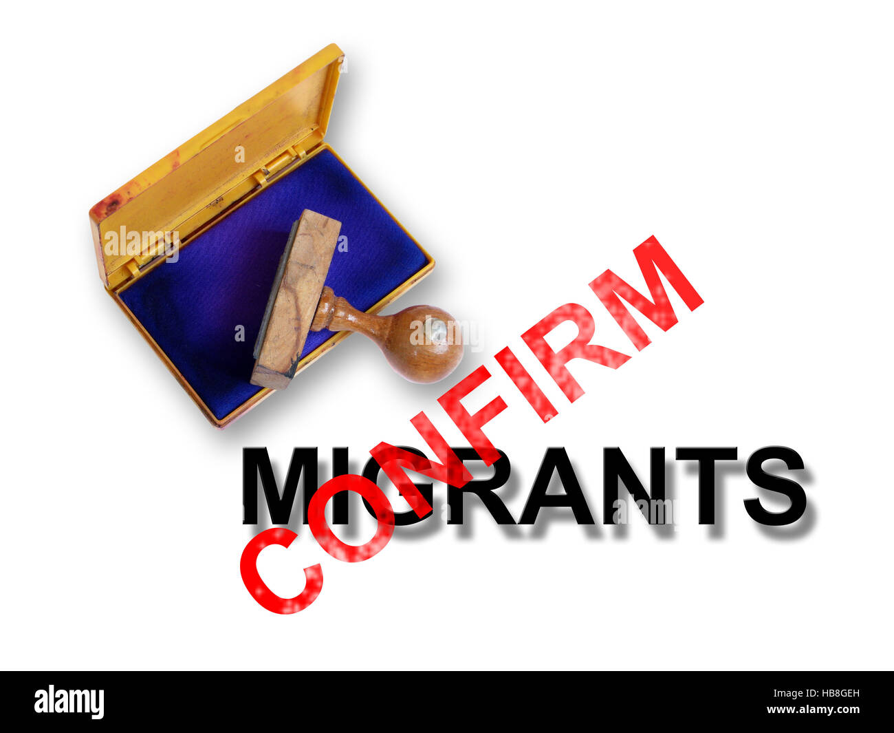 Immigrants welcome sign Cut Out Stock Images & Pictures - Alamy