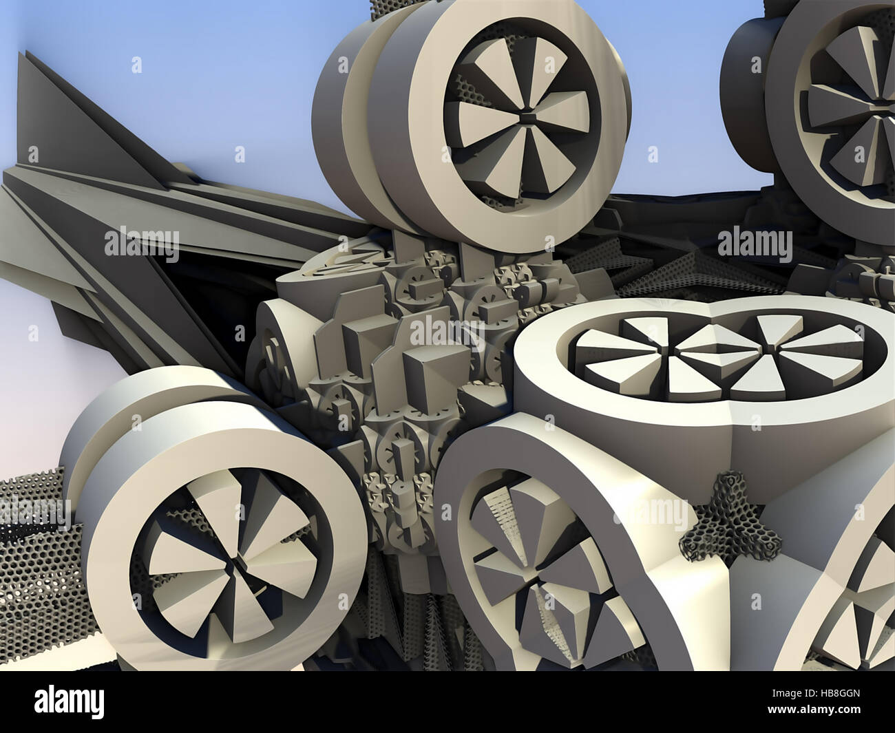 abstract geometric composition made in 3d software Stock Photo - Alamy